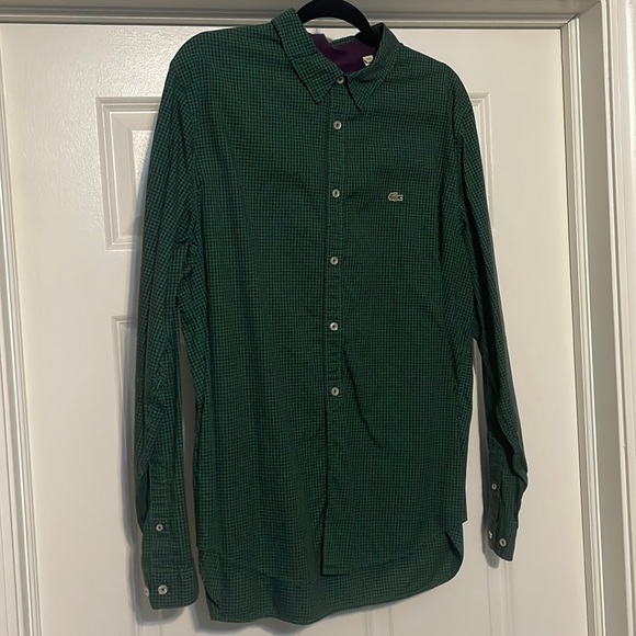 Lacoste | Shirts | Lacoste Mens Slim Fit Button Up Shirt Plaidchecked ...